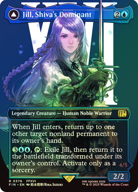 Jill, Shiva's Dominant // Shiva, Warden of Ice - (#378) (Borderless ...