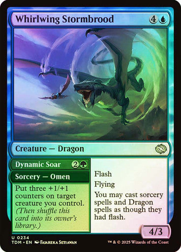 Whirlwing Stormbrood // Dynamic Soar Foil – Carton Fino